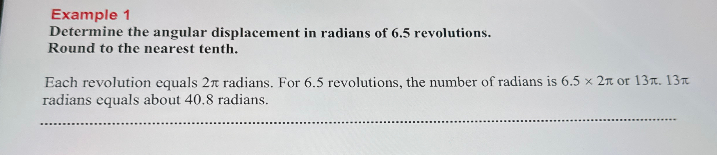 Solved Example 1Determine the angular displacement in | Chegg.com