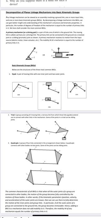 Solved \r\nDecomposition of Planar Linkage Mechanisms inte | Chegg.com