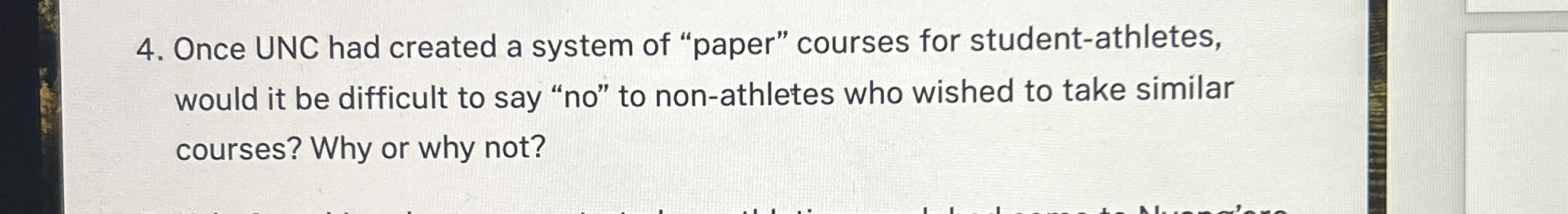 Solved Once UNC had created a system of "paper" courses for | Chegg.com