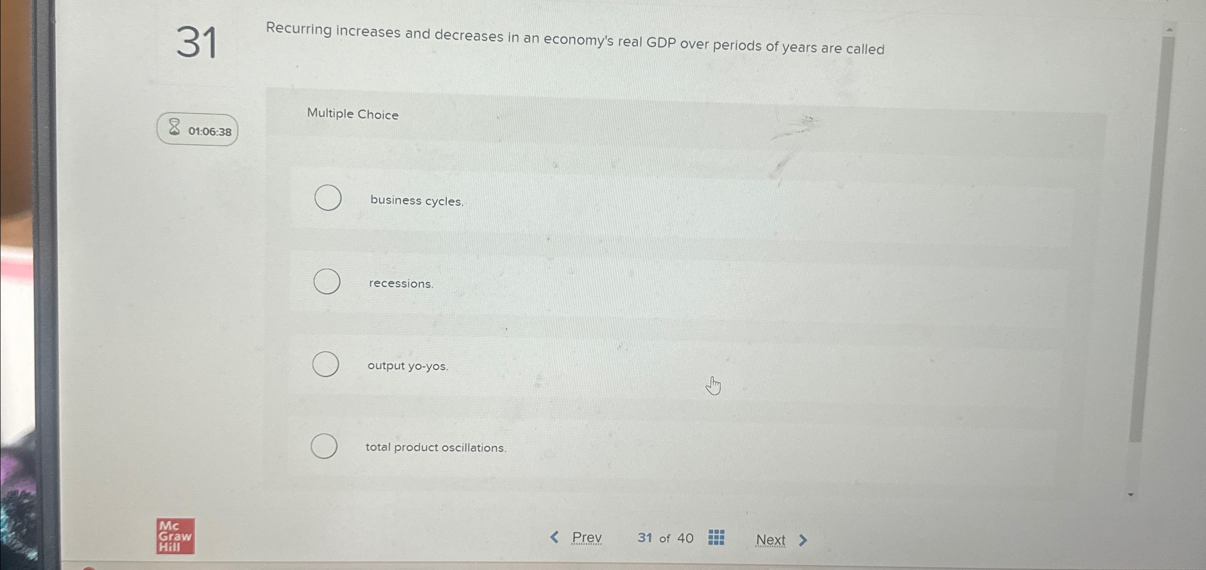 Solved 31 ﻿Recurring increases and decreases in an economy's | Chegg.com