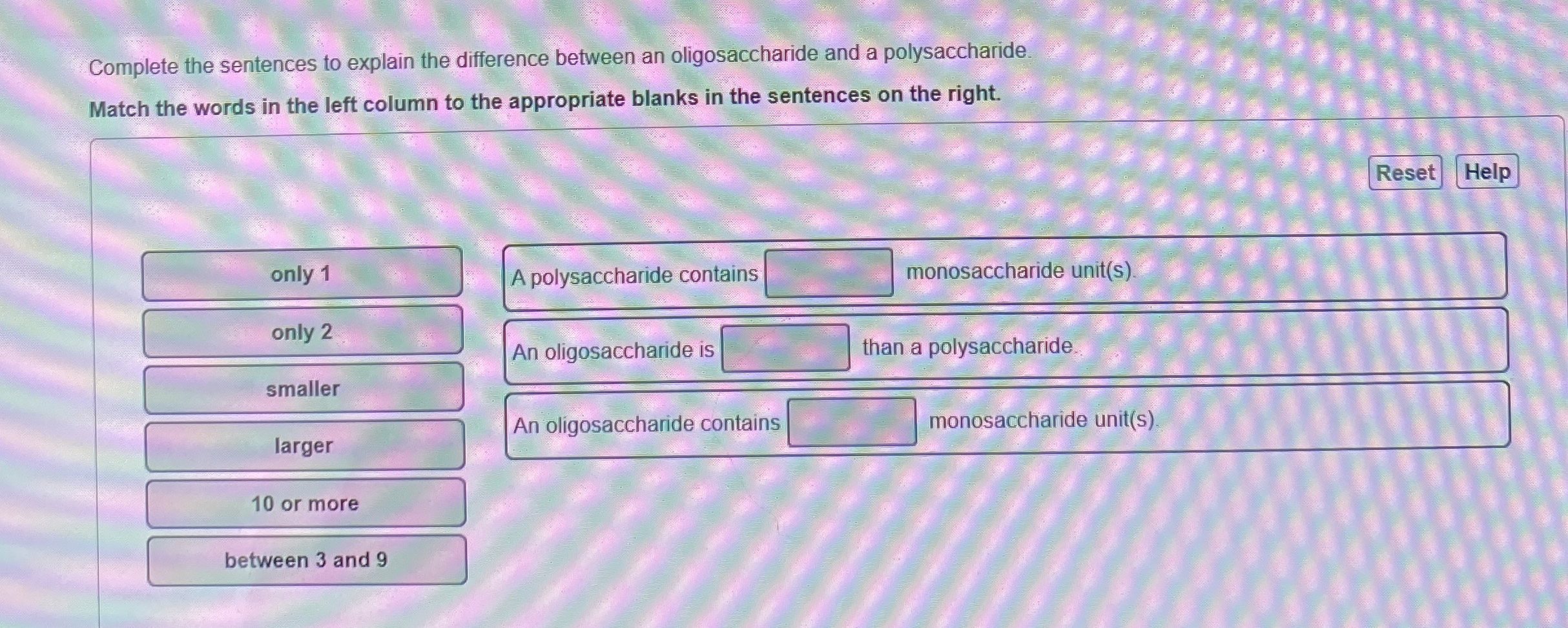 Solved Complete the sentences to explain the difference | Chegg.com