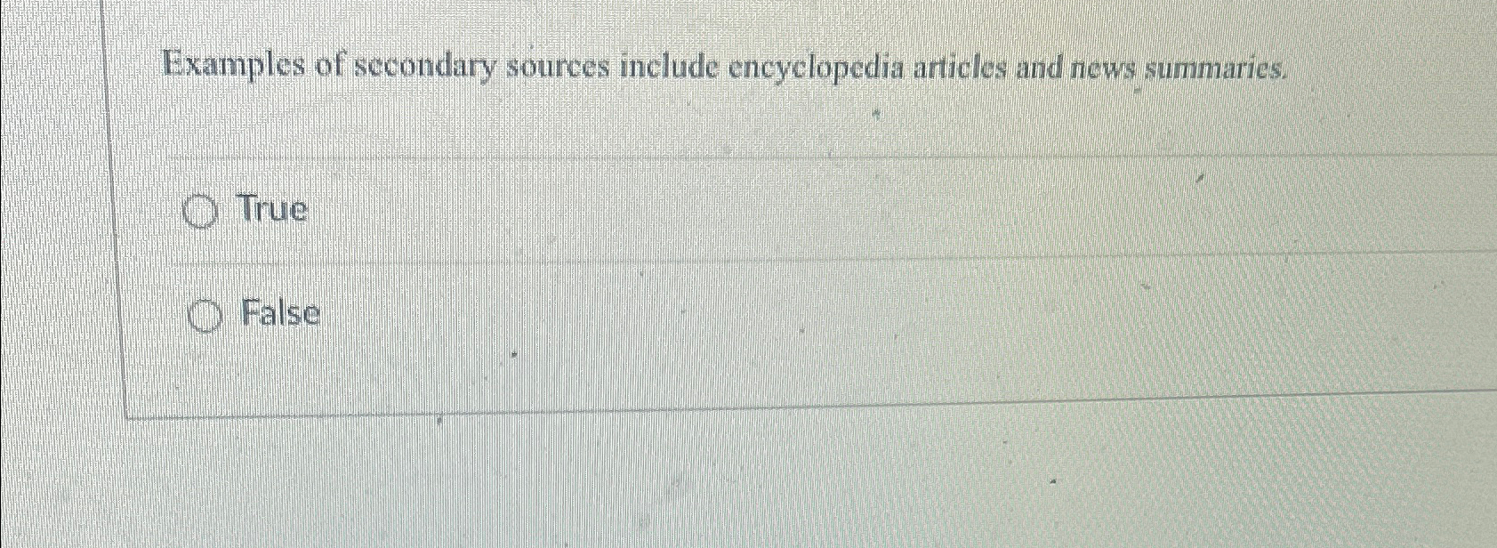 Solved Examples of secondary sources include encyclopedia | Chegg.com