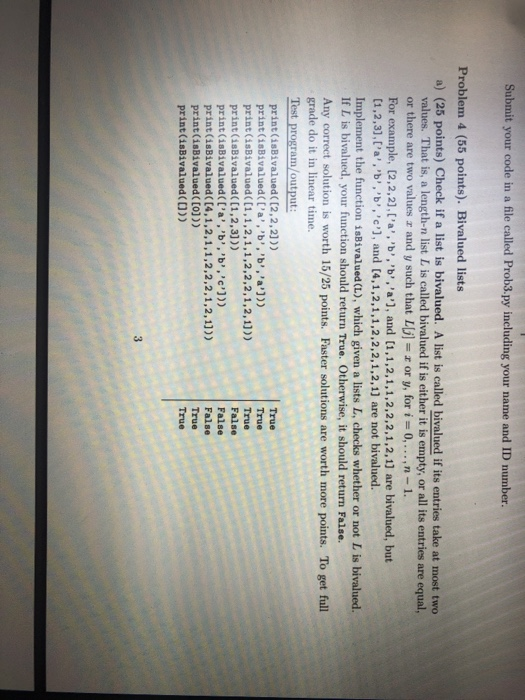 Solved Submit your code in a file called Prob3.py including | Chegg.com