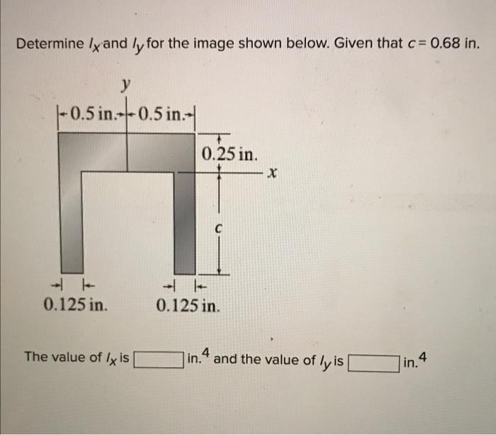 Solved Determine ly and ly for the image shown below. Given | Chegg.com