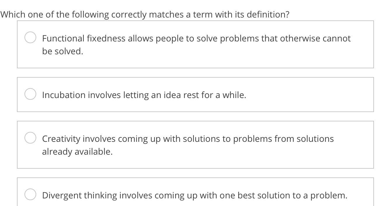 Solved Which one of the following correctly matches a term | Chegg.com