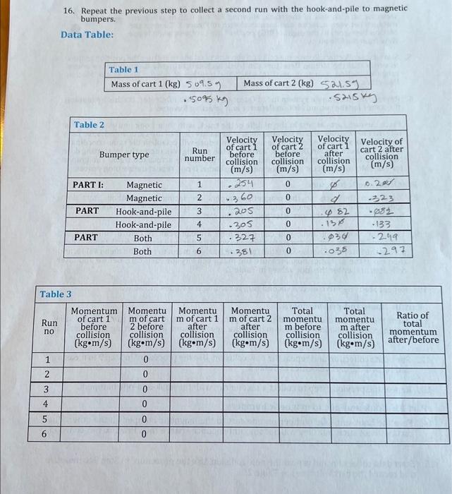 hello i need help i collect the data but i dojt know | Chegg.com