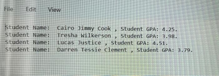 Solved Assume that Student Info.txt has unknow number of | Chegg.com