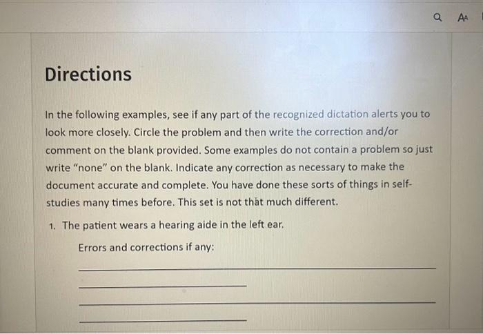 Solved In the following examples, see if any part of the | Chegg.com