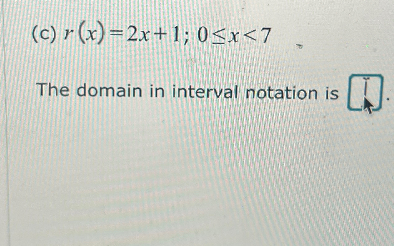 Solved r(x)=2x+1;0≤x