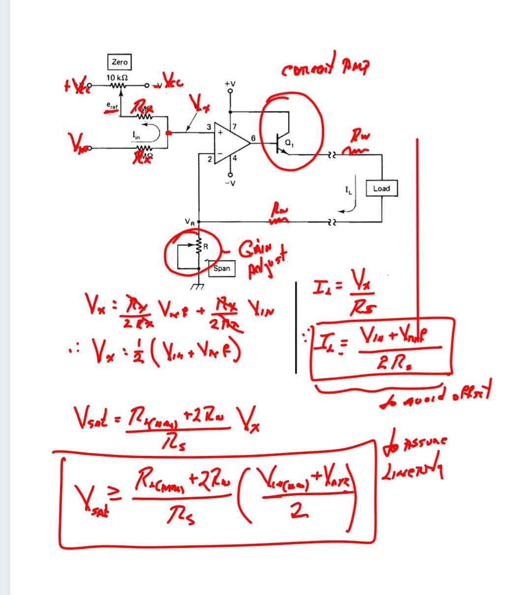- Using the Voltage to current converter circuit | Chegg.com