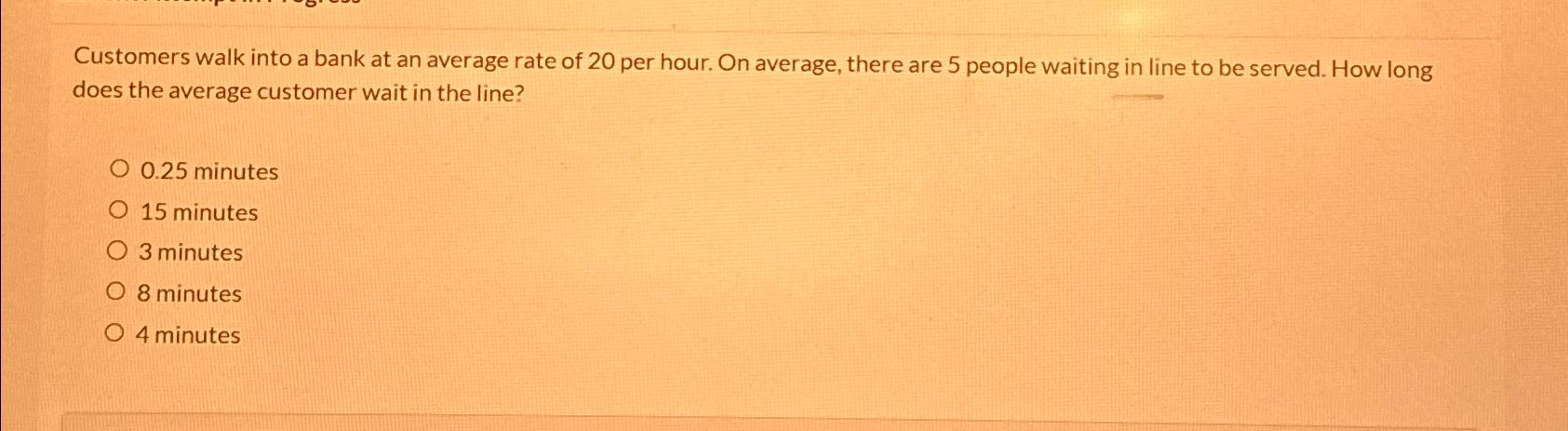 Solved Customers walk into a bank at an average rate of 20 | Chegg.com