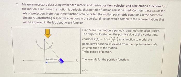 Solved 2. Measure necessary data using embedded meters and | Chegg.com