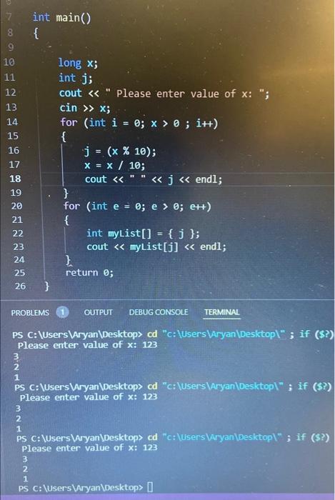 Solved 7 int main() { 8 9 10 11 12 13 14 15 16 17 long x; | Chegg.com