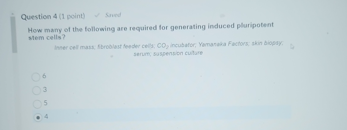Question 4 (1 ﻿point) ﻿SavedHow many of the | Chegg.com