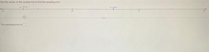 Solved Use the values on the number line to find the | Chegg.com