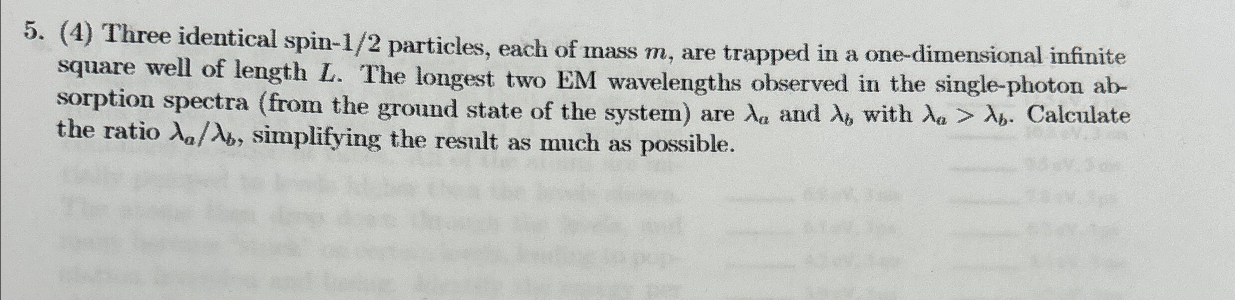 Solved (4) ﻿Three identical spin-1/2 ﻿particles, each of | Chegg.com