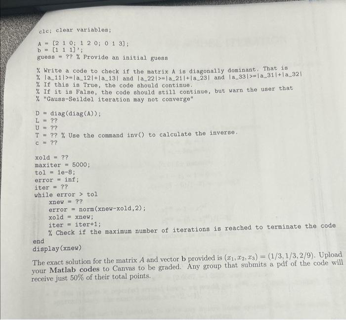 Solved just fill in the question marks! the answer is in the | Chegg.com