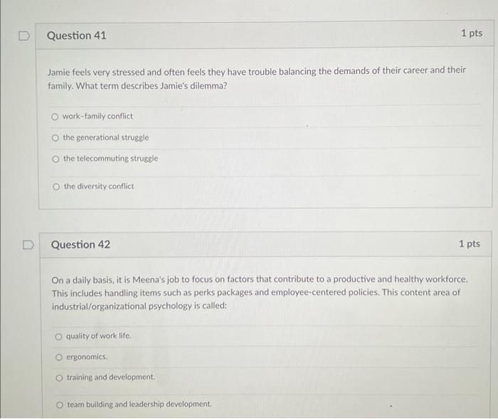 Solved Jamie feels very stressed and often feels they have | Chegg.com