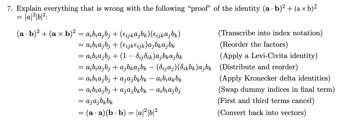 Solved Explain everything that is wrong with the following | Chegg.com