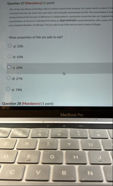 Solved Question 27 (Mandatory) (1 ﻿point) ﻿concentrations of | Chegg.com