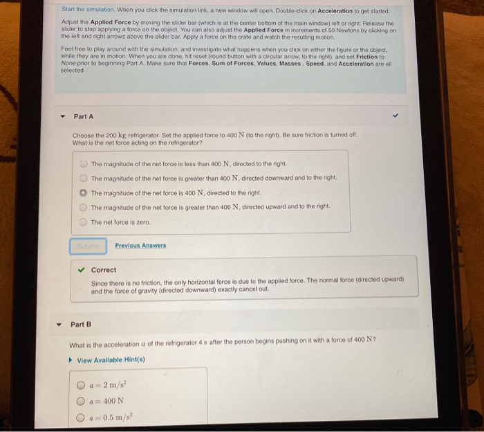 Solved Start the simulation. When you click the simulation | Chegg.com