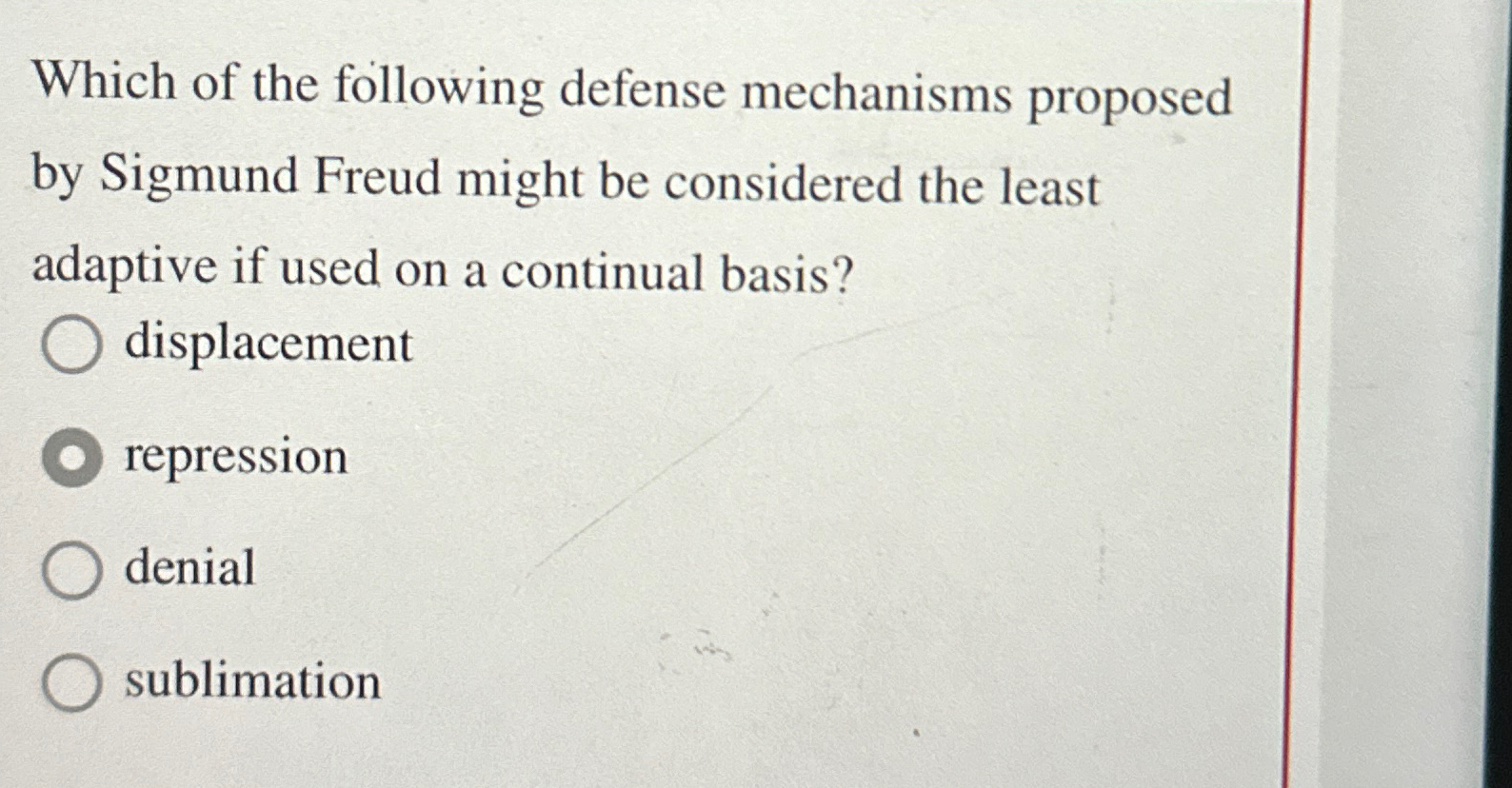Solved Which of the following defense mechanisms proposed by | Chegg.com
