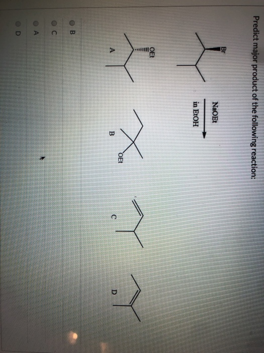 Solved Predict major product of the following reaction: | Chegg.com