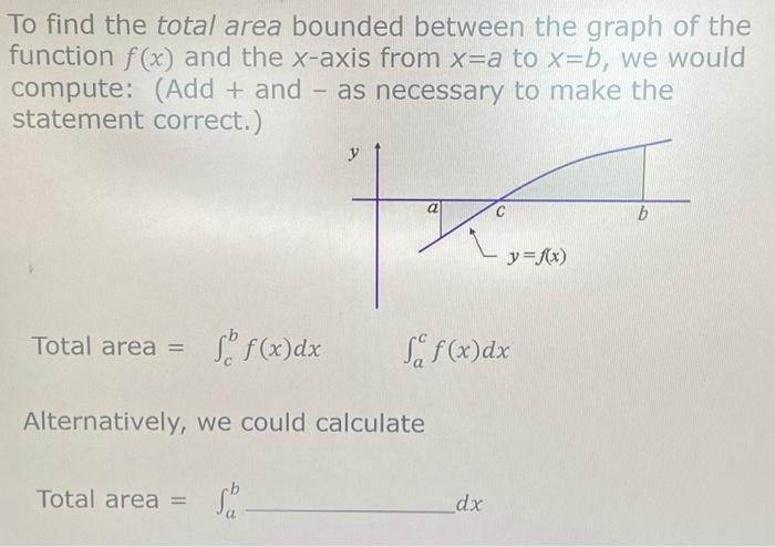 Solved To find the total area bounded between the graph of | Chegg.com