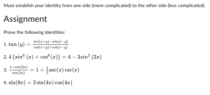 Solved Must establish your identity from one side (more | Chegg.com