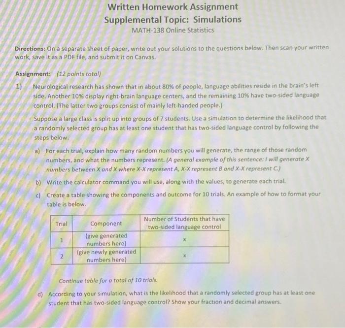 Solved MATH-138 Online Statistics Directions: On a separate | Chegg.com