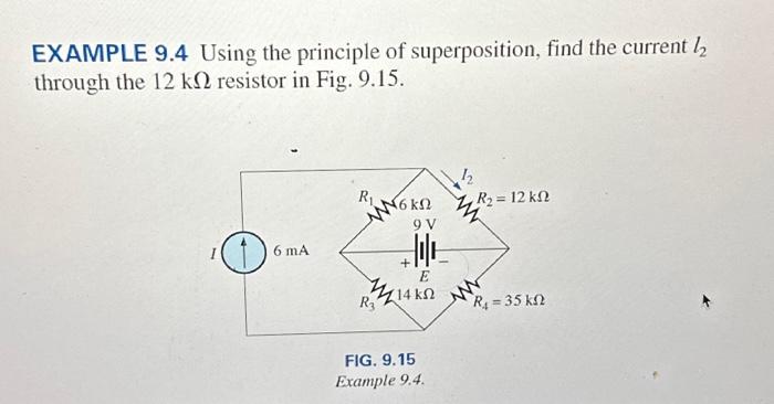 Solved EXAMPLE 9.4 Using the principle of superposition, | Chegg.com