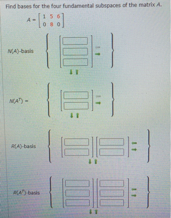 Solved Find bases for the four fundamental subspaces of the | Chegg.com