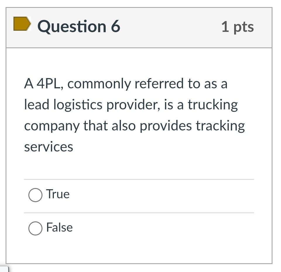 Solved A 4PL, commonly referred to as a lead logistics | Chegg.com