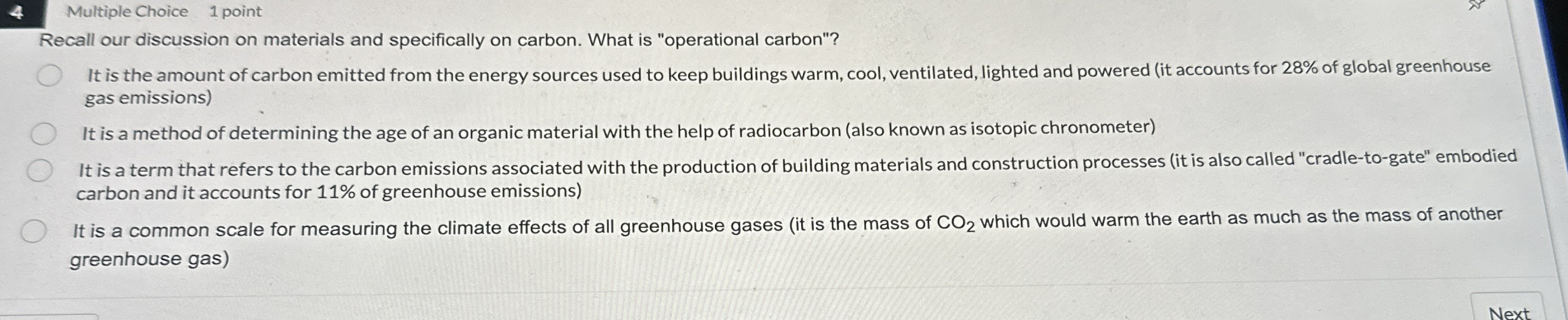 Solved 4 ﻿Multiple Choice 1 ﻿pointRecall our discussion on | Chegg.com