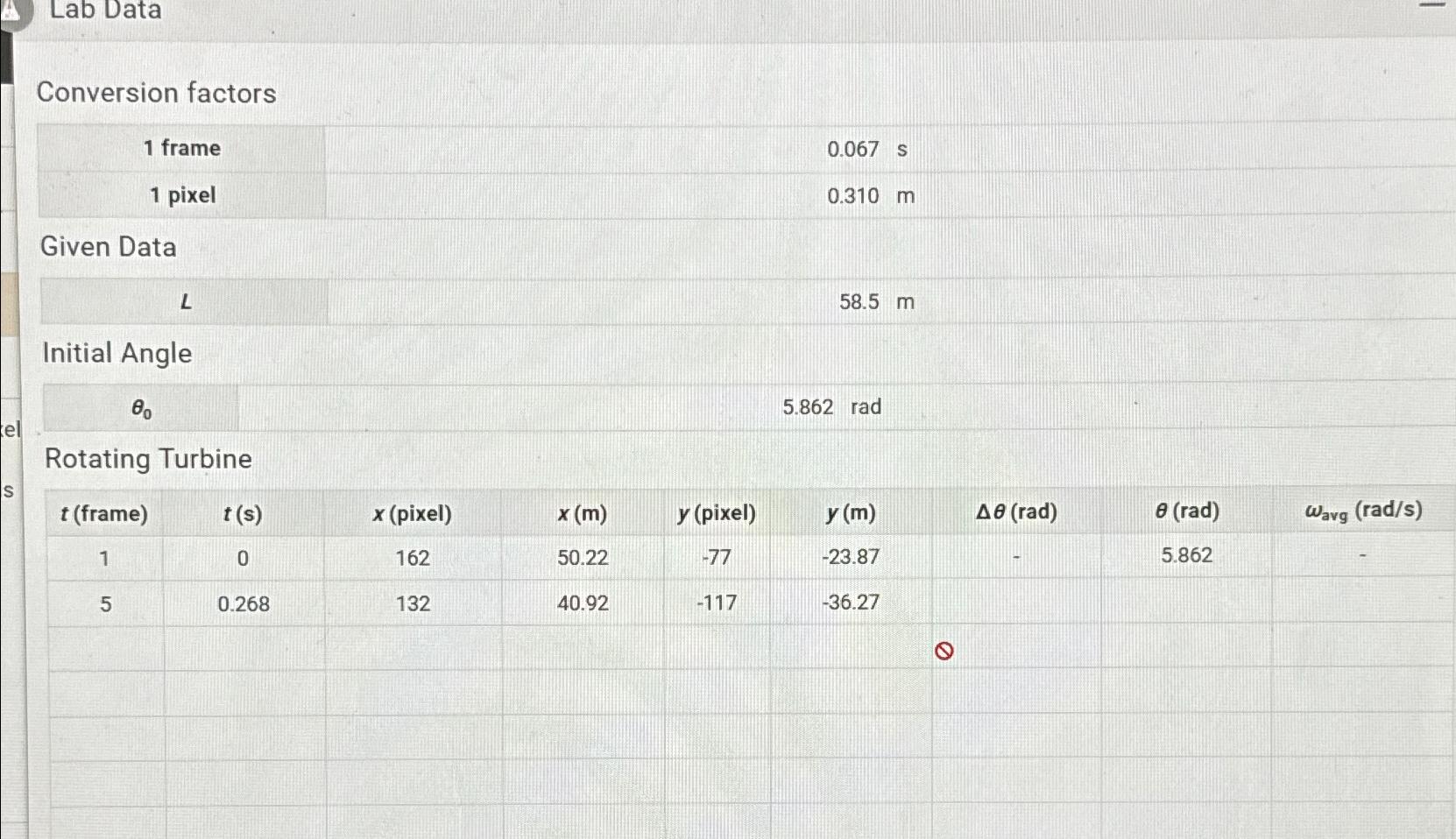 Solved Need help with 9,10, ﻿and 11Lab DataConversion | Chegg.com