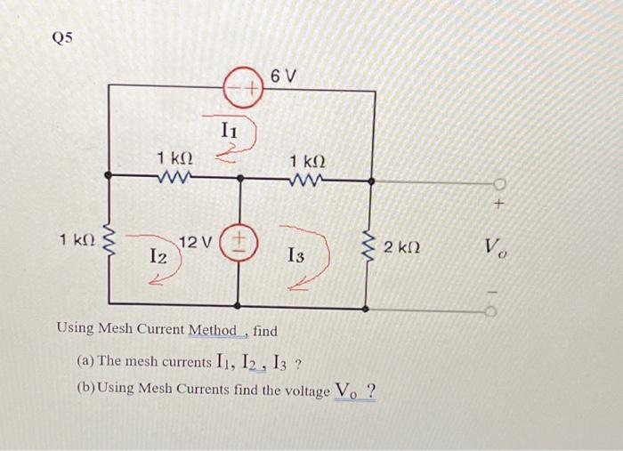 Solved Using Mesh Current Method, find (a) The mesh currents | Chegg.com