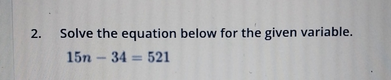 Solved Solve the equation below for the given | Chegg.com