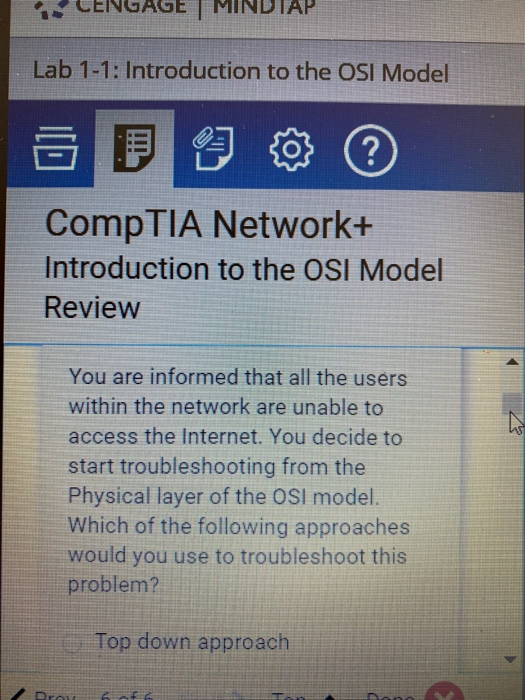 Solved LENGAGE MINDIAP Lab 1-1: Introduction to the OSI | Chegg.com