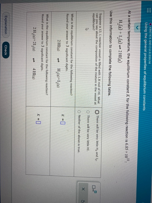 Solved O KINETICS AND EQUILIBRIUM Using the general | Chegg.com