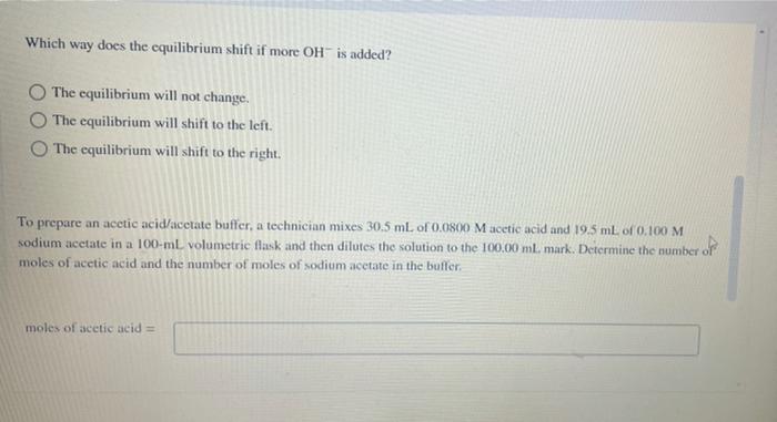 Solved The acetic acid/acetate buffer system is a common | Chegg.com