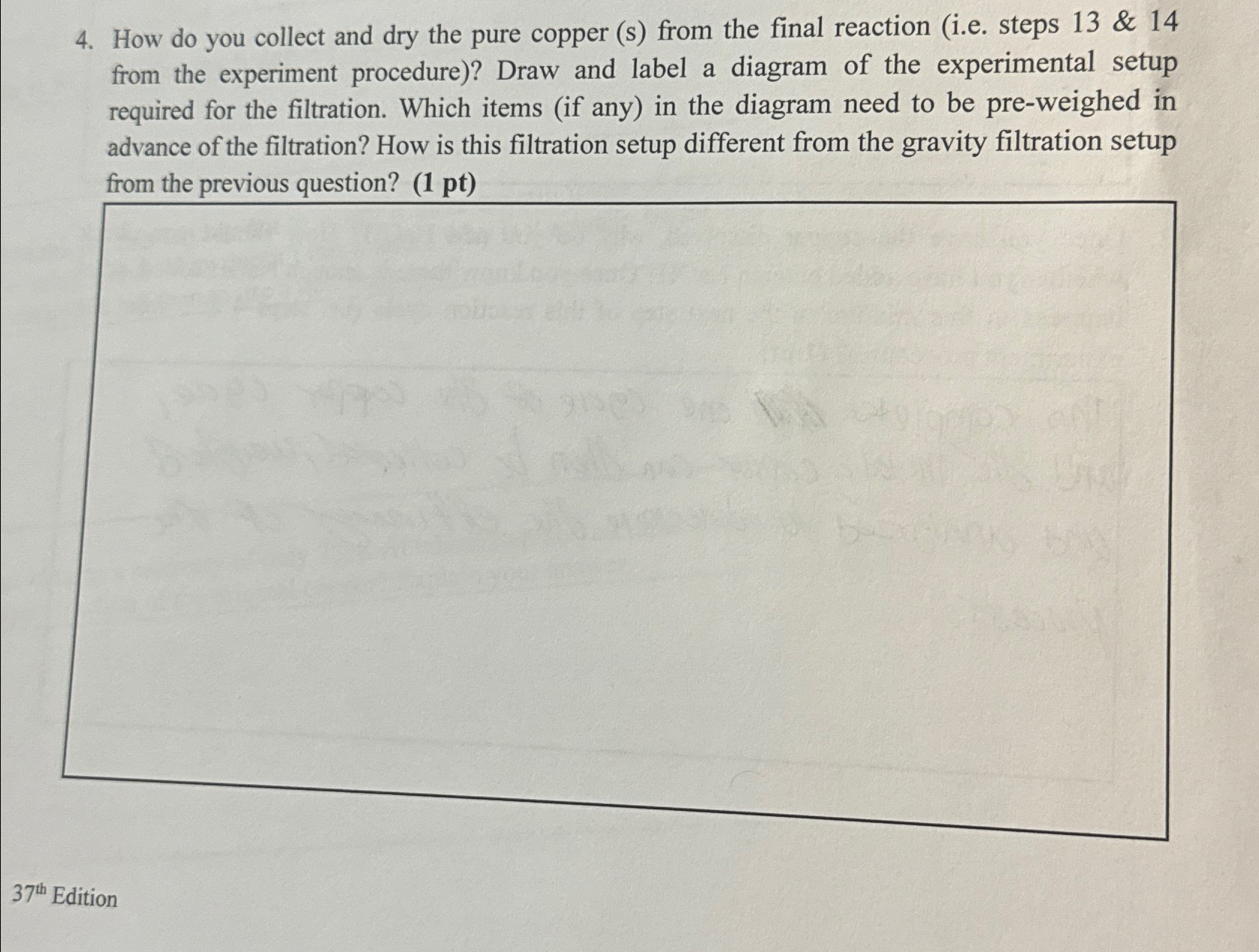 How do you collect and dry the pure copper (s) ﻿from | Chegg.com
