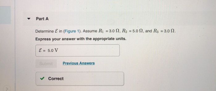 Part A Determine in (Figure 1). Assume R1 = 3.0 1, R2 | Chegg.com