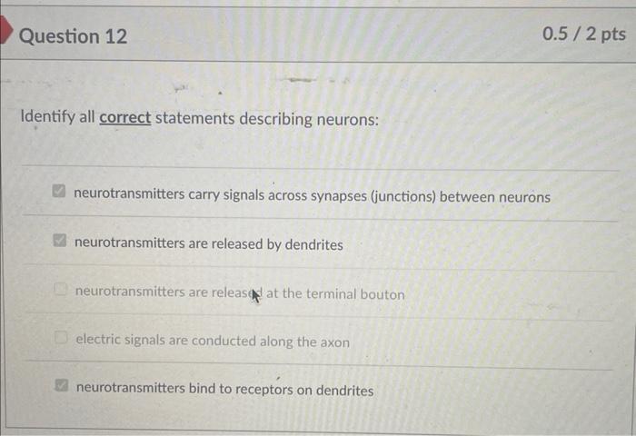 Solved Identify all correct statements describing neurons: | Chegg.com