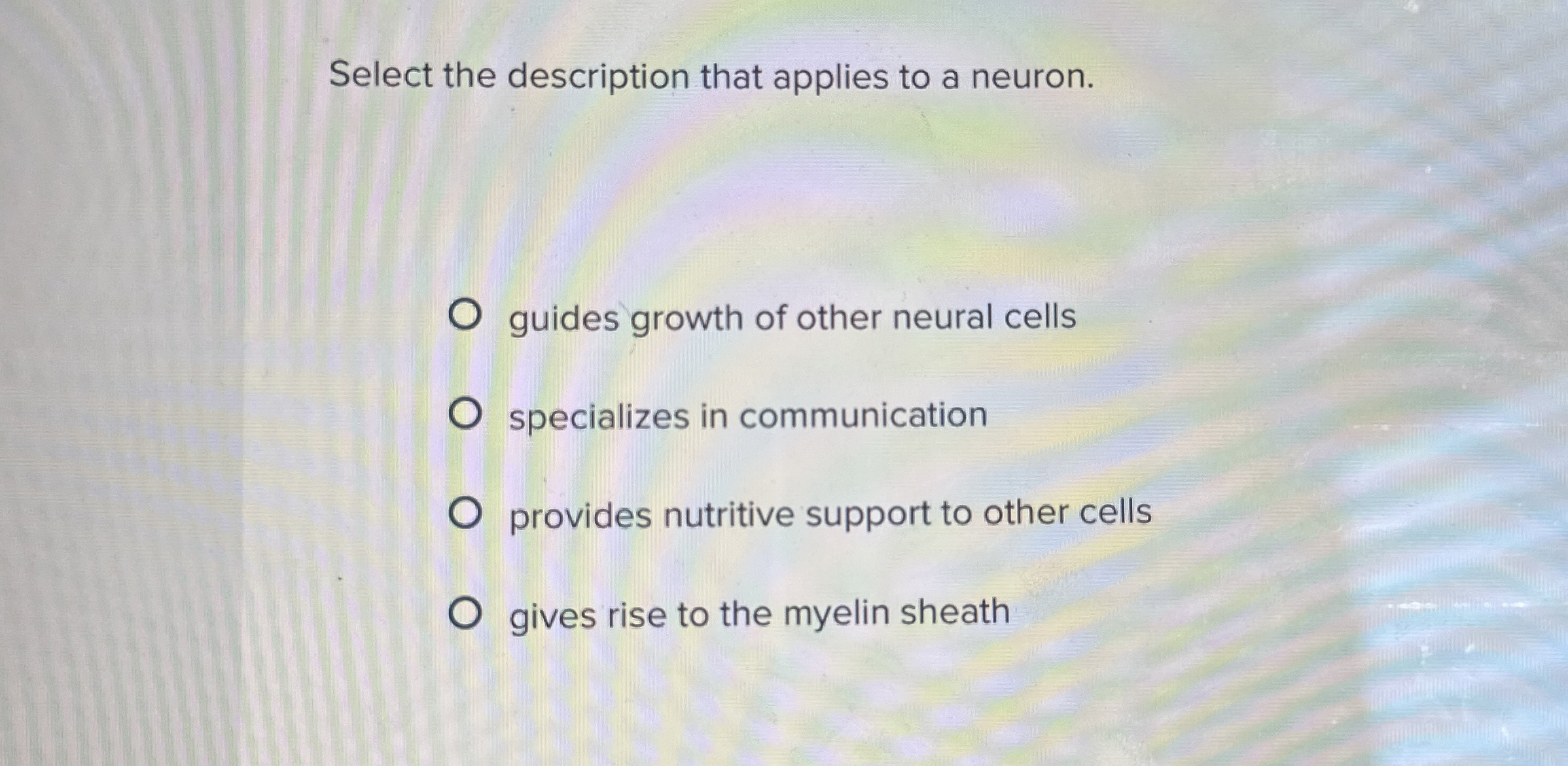 Solved Select the description that applies to a | Chegg.com