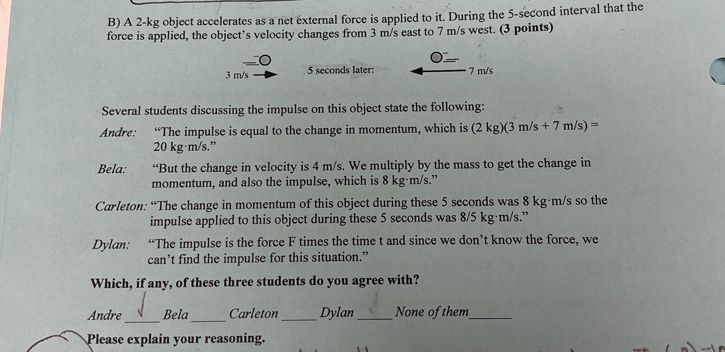 Solved B ﻿a 2 Kg Object Accelerates As A Net External Force