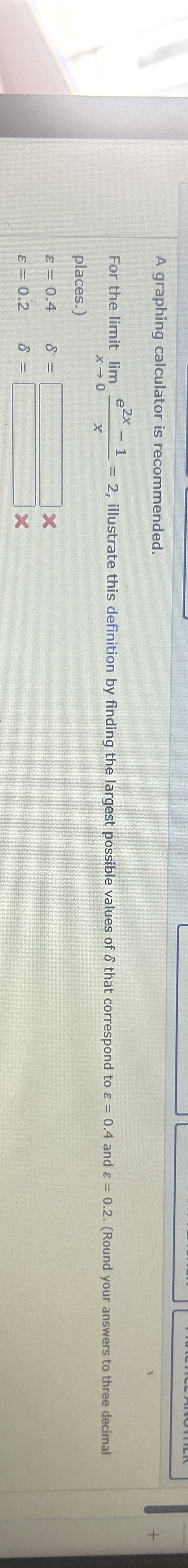 Solved A graphing calculator is recommended.For the limit | Chegg.com
