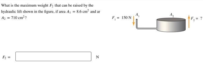 Solved What is the maximum weight F2 that can be raised by | Chegg.com