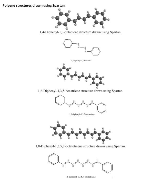 Solved Polyene structures drawn using Spartan | Chegg.com