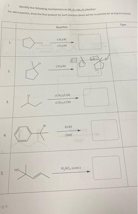 Solved Identify the following mechanisms as | Chegg.com