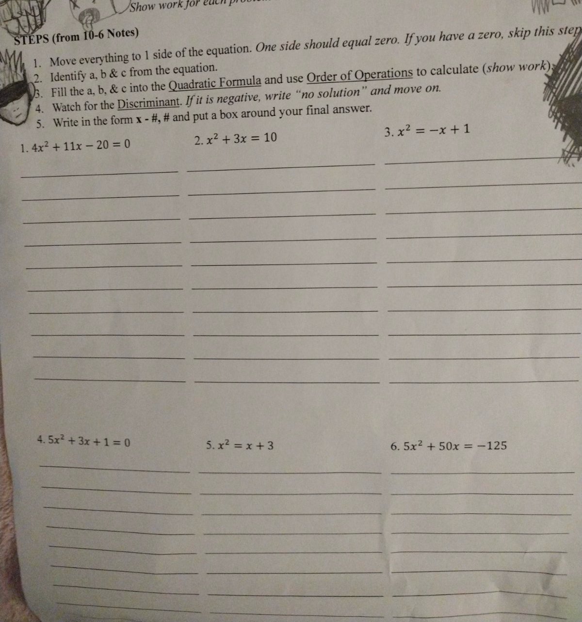 Solved STEPS (from 10-6 ﻿Notes)Move everything to 1 ﻿side of | Chegg.com